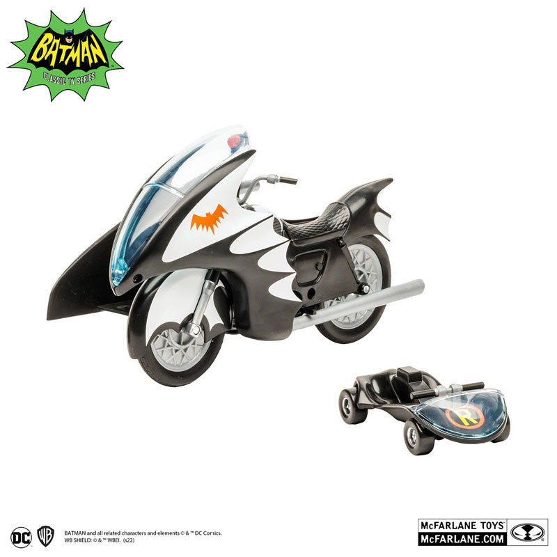 "DC Comics" DC Retro Vehicle Batcycle & Sidecar [TV Show "Batman 1966 ...