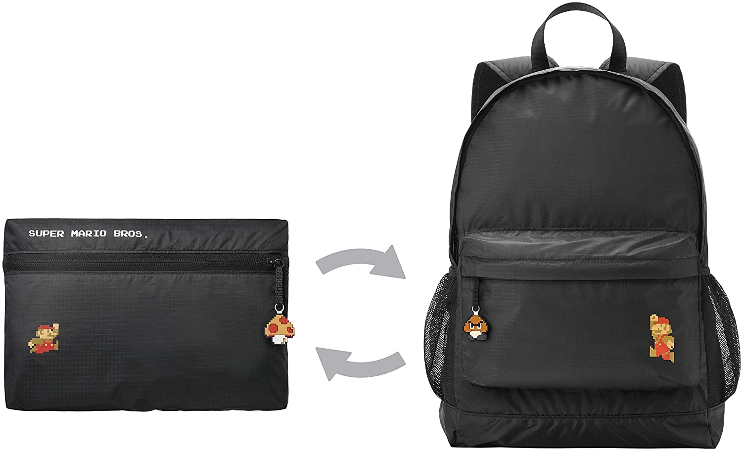 Super Mario - Travel Collection - Super Mario Bros. Packable Back Pack ...