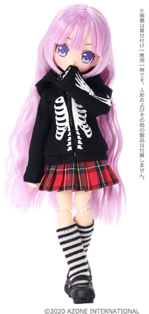 Picco Neemo Wear 1/12 Bone Skeleton Hoodie Black (DOLL ACCESSORY ...